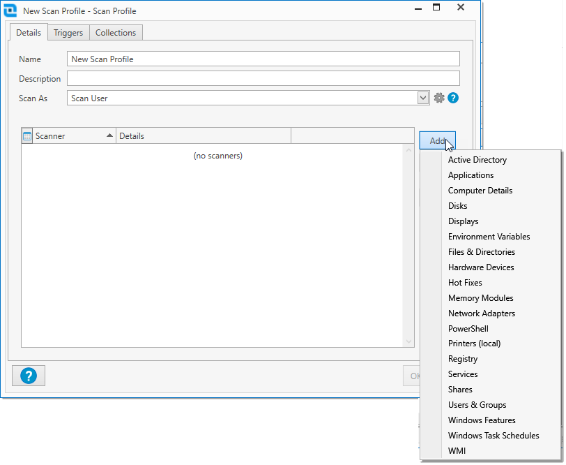 Help for PDQ Inventory > Scanning Computers > Scan Profiles ...
